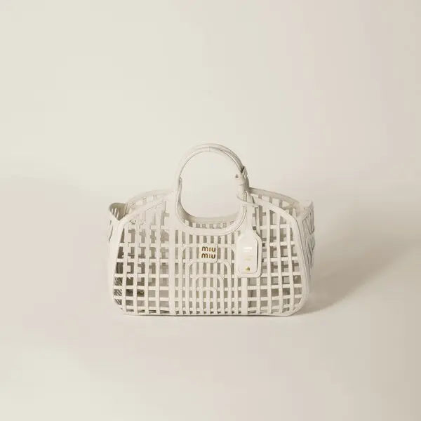 Miu Miu Leather Basket - Chalk White | Editorialist